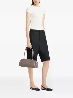 COURREGES Strip Leather Shoulder Bag - Neutrals