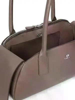 COURREGES Strip Leather Shoulder Bag - Neutrals