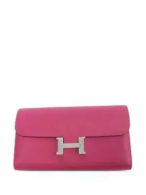 Hermès 2019 Evercolor Constance Wallet Long Wallets - Pink