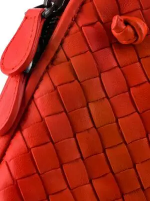 Bottega Veneta Nodini Intrecciato Nappa Small Crossbody Bag - Red