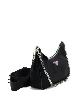 Prada Re-edition 2005 Tessuto Shoulder Bag - Black