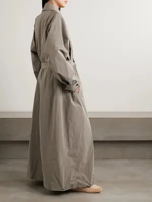 SSSTEIN Layered Crinkled-shell Trench Coat