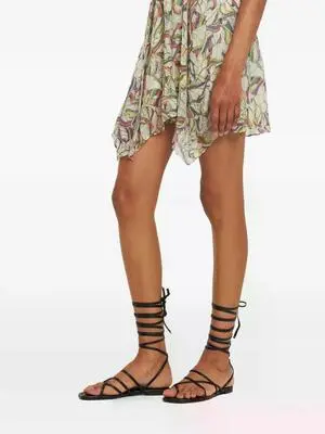 Michael Kors Jade Ankle Tie Sandals - Black