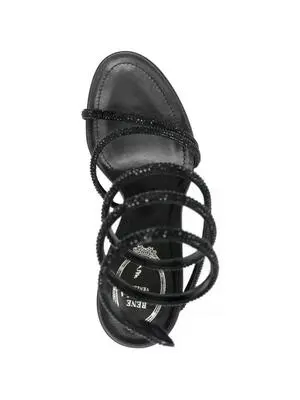 Rene Caovilla Margot Stiletto Heel Sandals - Black