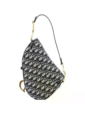 Dior Saddle Handbag Oblique Canvas Medium - Blue