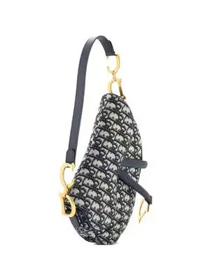 Dior Saddle Handbag Oblique Canvas Medium - Blue