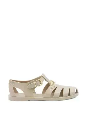 Moschino Logo Buckle Sandals