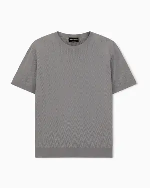 Giorgio Armani Chevron Knitted T-shirt