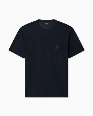 Giorgio Armani Technical Waffle T-shirt - Navy Blue