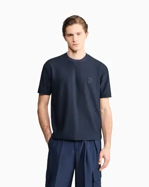 Giorgio Armani Technical Waffle T-shirt - Navy Blue