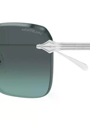 Montblanc Square Frame Sunglasses - Silver