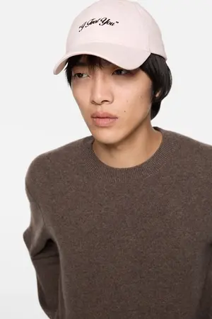 Acne Studios Logo Baseball Cap - Baby Pink