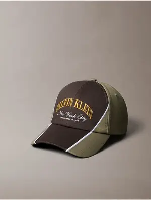 Calvin Klein Dual Tone Logo Graphic Baseball Cap - Mulch