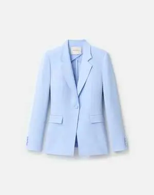 Lafayette 148 New York Crepe Single-button Blazer - Skyline Blue