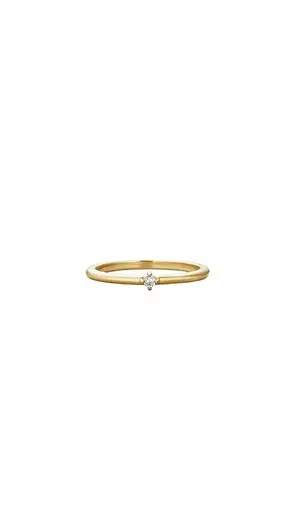 STONE AND STRAND Tiny Diamond Ring - 14k Yellow Gold & White Diamond