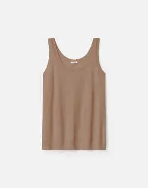Lafayette 148 New York Petite Merino Wool Sweater Tank - Brownstone