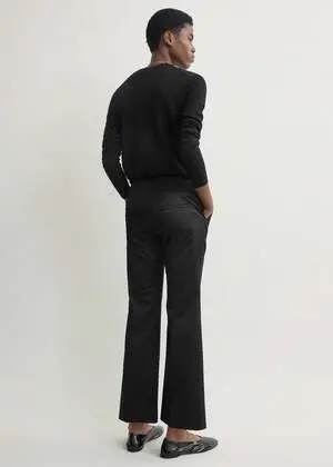 TOTEME Kick Flare Raw-edge Trousers - Black