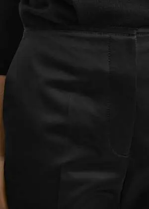 TOTEME Kick Flare Raw-edge Trousers - Black