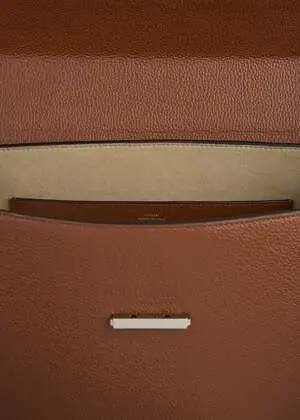 TOTEME Clip Grained-leather Top Handle Bag