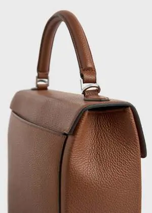 TOTEME Clip Grained-leather Top Handle Bag
