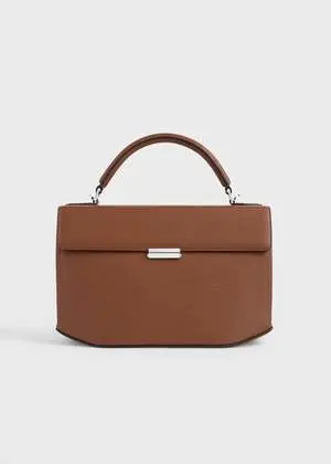 TOTEME Clip Grained-leather Top Handle Bag