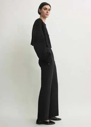 TOTEME Cropped Oversized Cardigan - Black