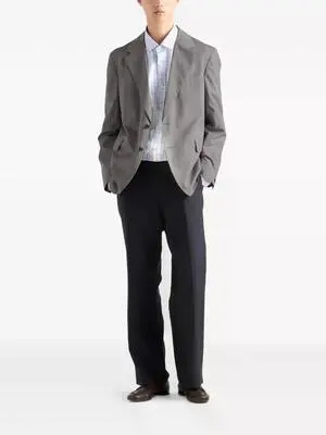 Prada Single-breasted Cotton Jacket - Grey