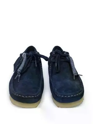 Clarks Lace-up Boots With Crepe Sole - Blue