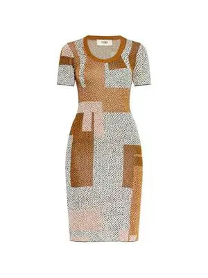 Fendi Viscose Jacquard Dress