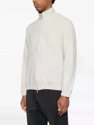 Eleventy High-neck Zip-up Bomber Jacket - Grey