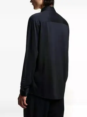Emporio Armani Logo-detail Button-up Shirt - Blue