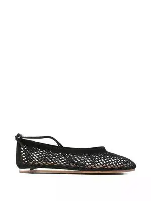 FORTE_FORTE Net-detail Ballerina Flats - Black