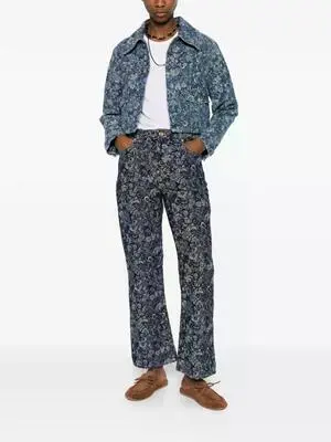 GANNI Floral Trousers - Blue