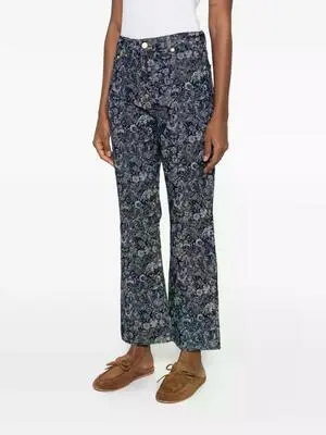GANNI Floral Trousers - Blue