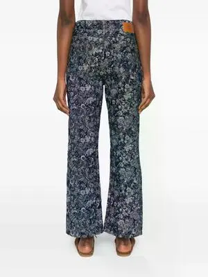 GANNI Floral Trousers - Blue