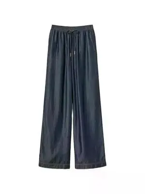 TWINSET Wide Leg Trousers With Drawstring Waist