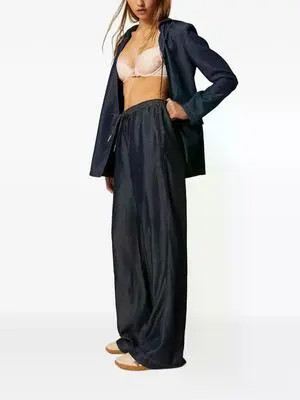 TWINSET Wide Leg Trousers With Drawstring Waist