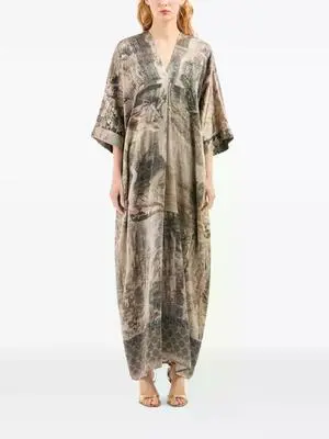 PIERRE-LOUIS MASCIA Abstract-print Kaftan
