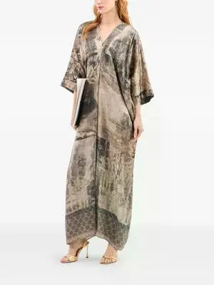 PIERRE-LOUIS MASCIA Abstract-print Kaftan