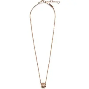Bottega Veneta Knot Pendant Necklace - Rose Gold Bianco
