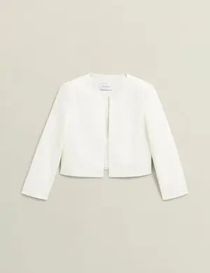 HOBBS LONDON Elize Cropped 3/4 Sleeve Occasion Jacket