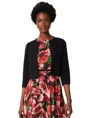 HOBBS LONDON Ella Cropped Cardigan - Black