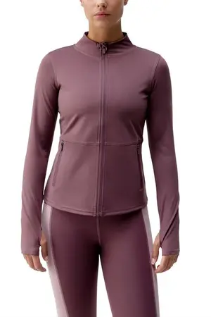 BORN LIVING YOGA Ivet Performance Semi-fitted Sport Jacket - Deep Rose
