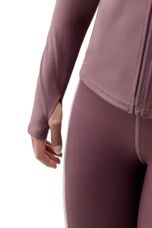 BORN LIVING YOGA Ivet Performance Semi-fitted Sport Jacket - Deep Rose