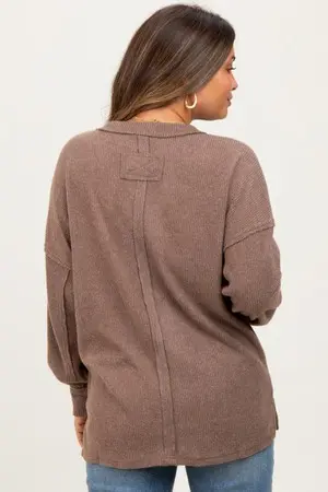 PINKBLUSH Ribbed Knit Pullover