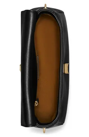 Tory Burch Small Charlie Leather Shoulder Bag - Black