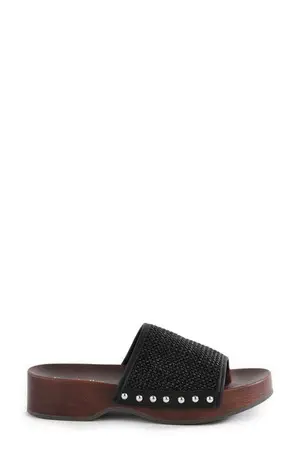 Seychelles Fantasy Raffia Platform Sandal - Black