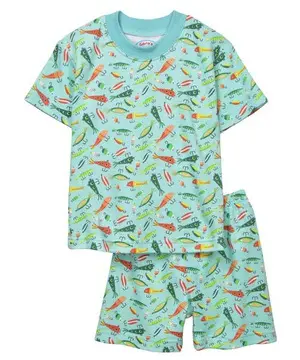 SARA’S PRINTS Loose Fit Classic Short Pajama 2-piece Set - Fishing Lures