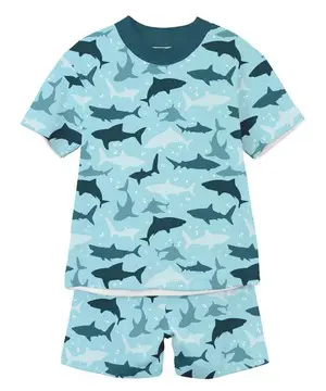 SARA’S PRINTS Loose Fit Classic Short Pajama 2-piece Set - King Of The Sea