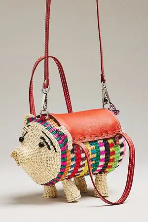 SENSI STUDIO Straw Pig Bag